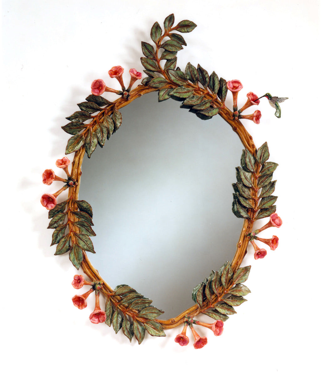 Hummingbird & Trumpet Vine Mirror