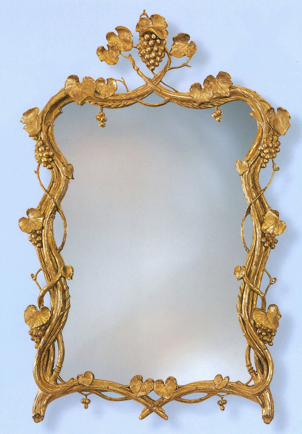 Hand-Laid Antique Finished Grape Vines Mirror 37.5" x 56" — Cabin and Lodge